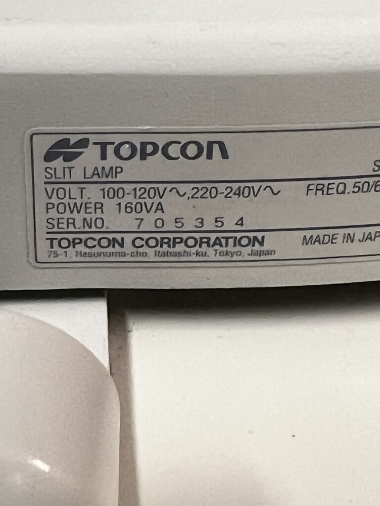 TOPCON SLIT LAMP 7D - WECI